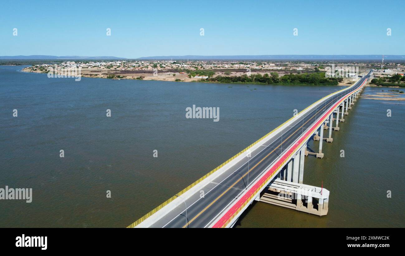 barra, bahia, brazil - october 1, 2023: aerial view of Ponte do Feijao ...