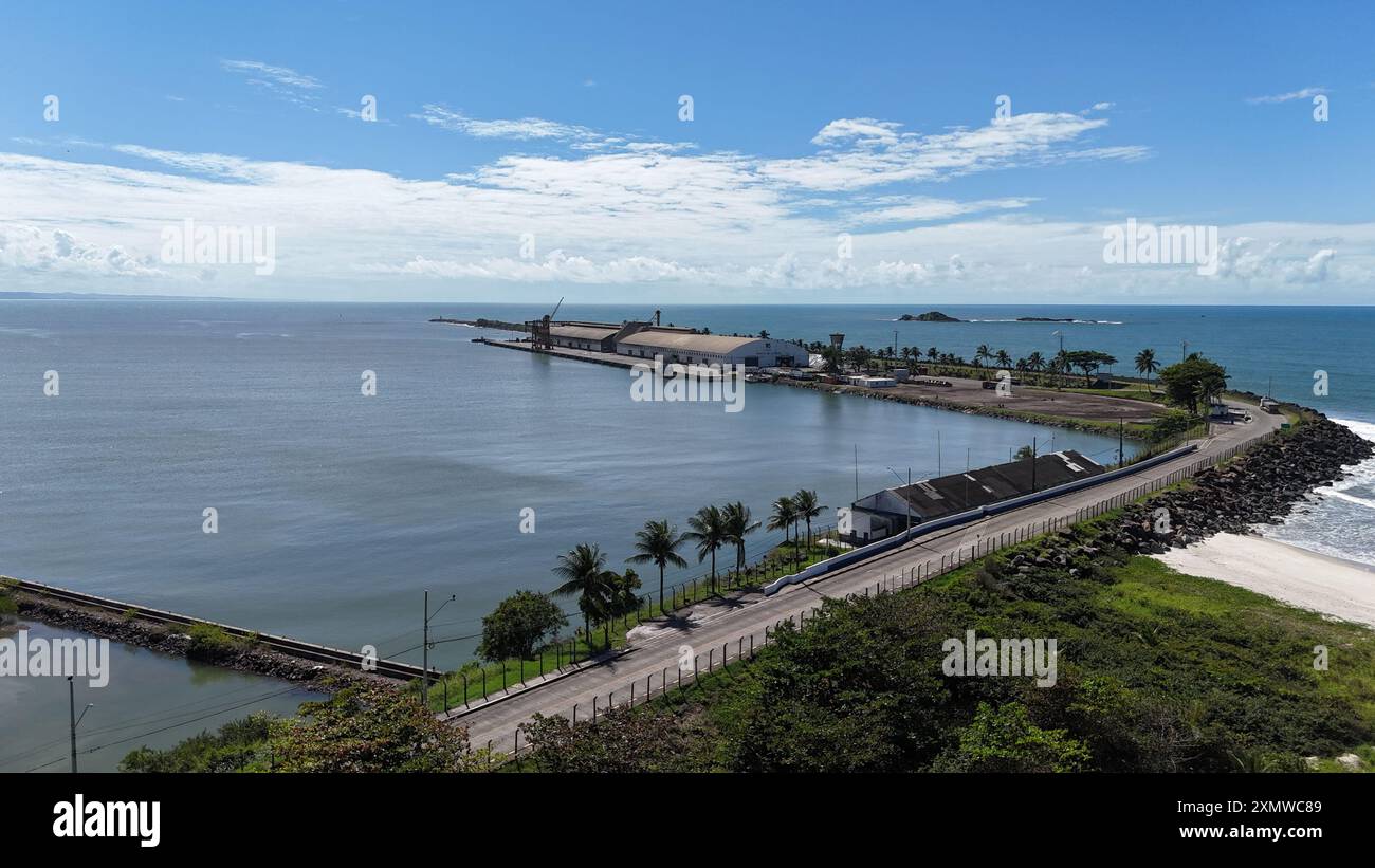 Ilheus, Bahia, Brazil - July 18, 2024: aerial view of the port of ...