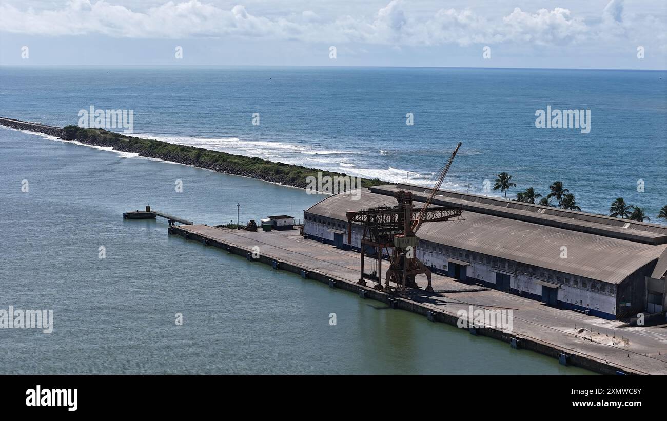 Ilheus, Bahia, Brazil - July 18, 2024: aerial view of the port of ...