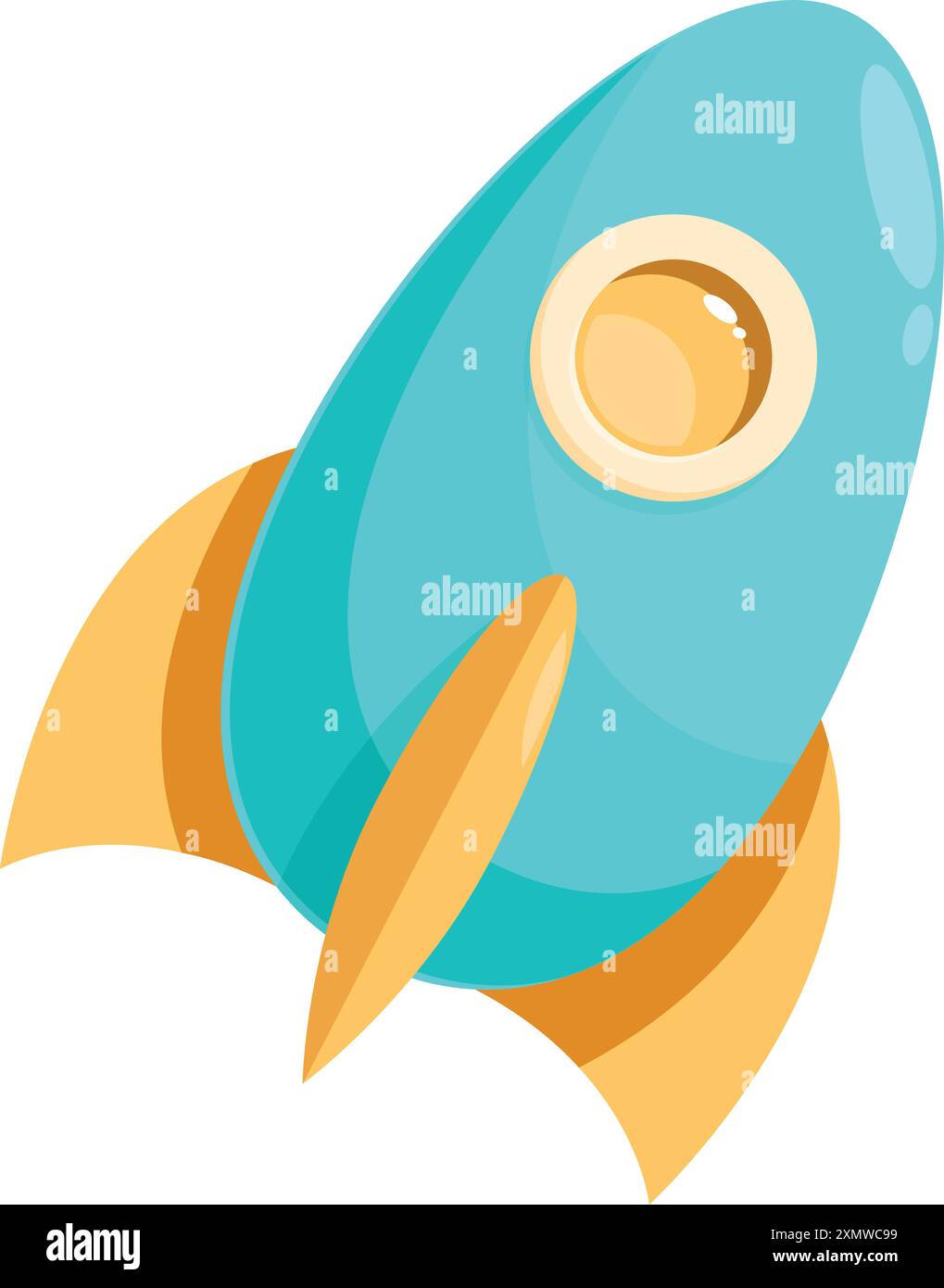 Cartoon rocket ship flying upwards hi-res stock photography and images ...