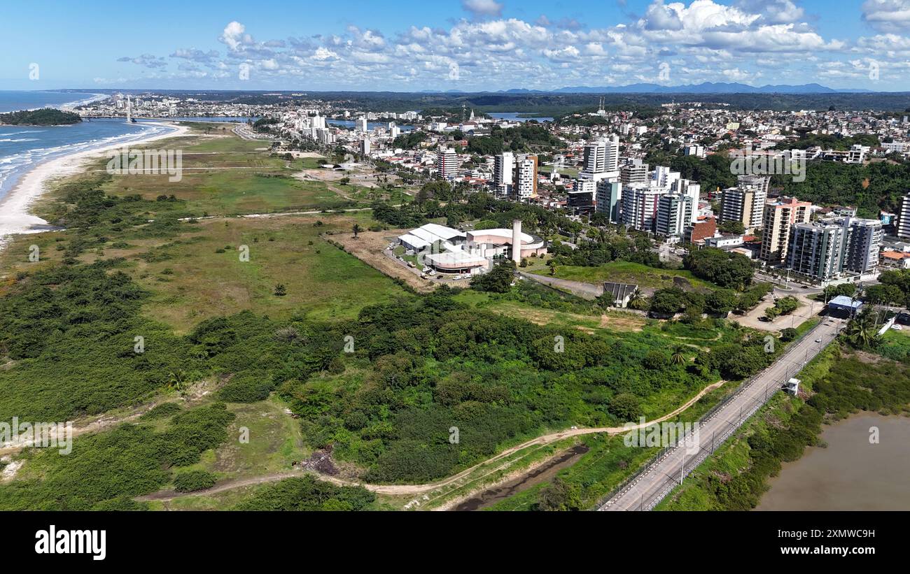 ilheus, bahia, brazil - july 18, 2024: aerial view of the city of ...