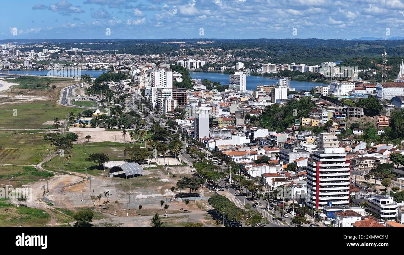 ilheus, bahia, brazil - july 18, 2024: aerial view of the city of ...