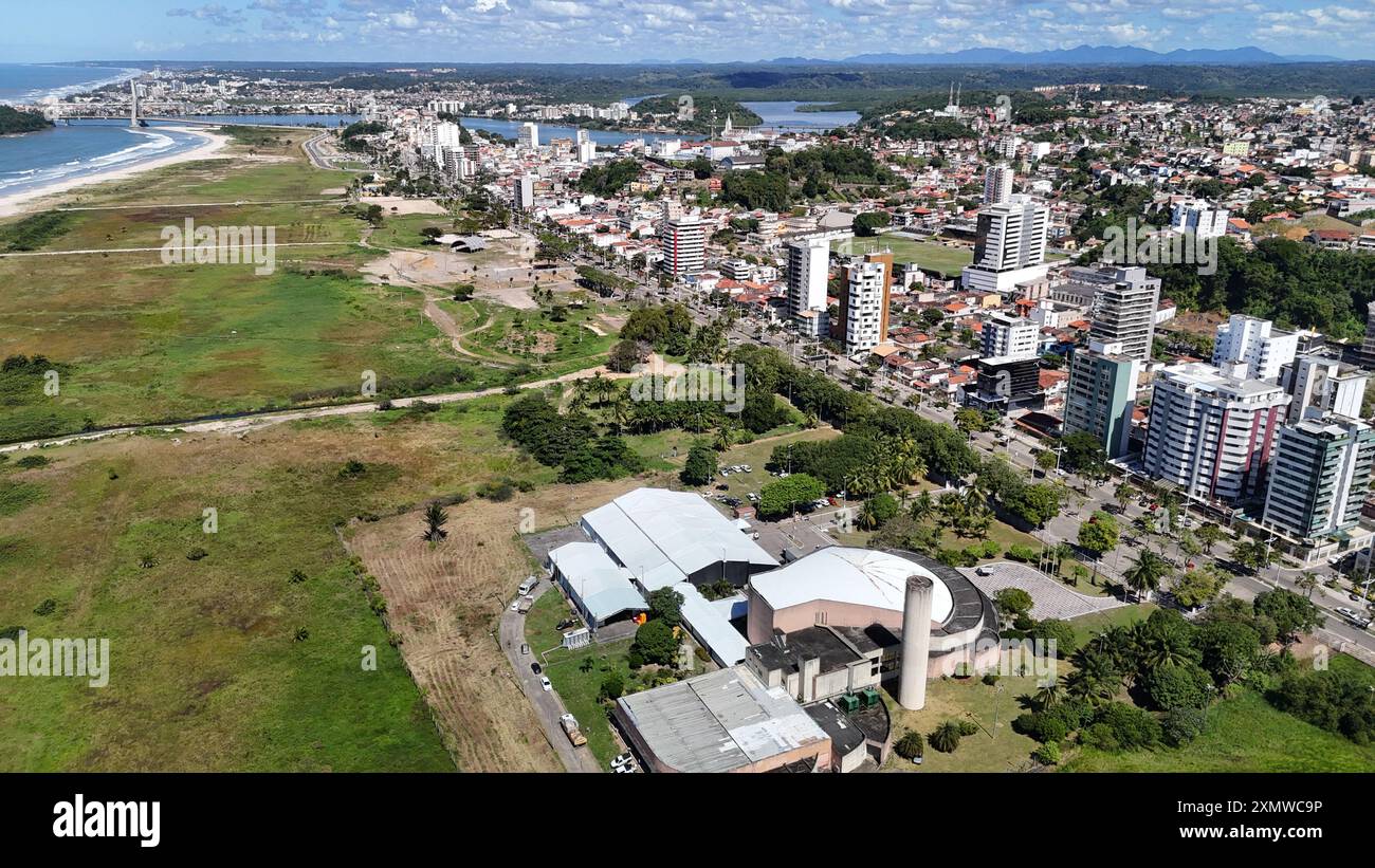 ilheus, bahia, brazil - july 18, 2024: aerial view of the city of ...