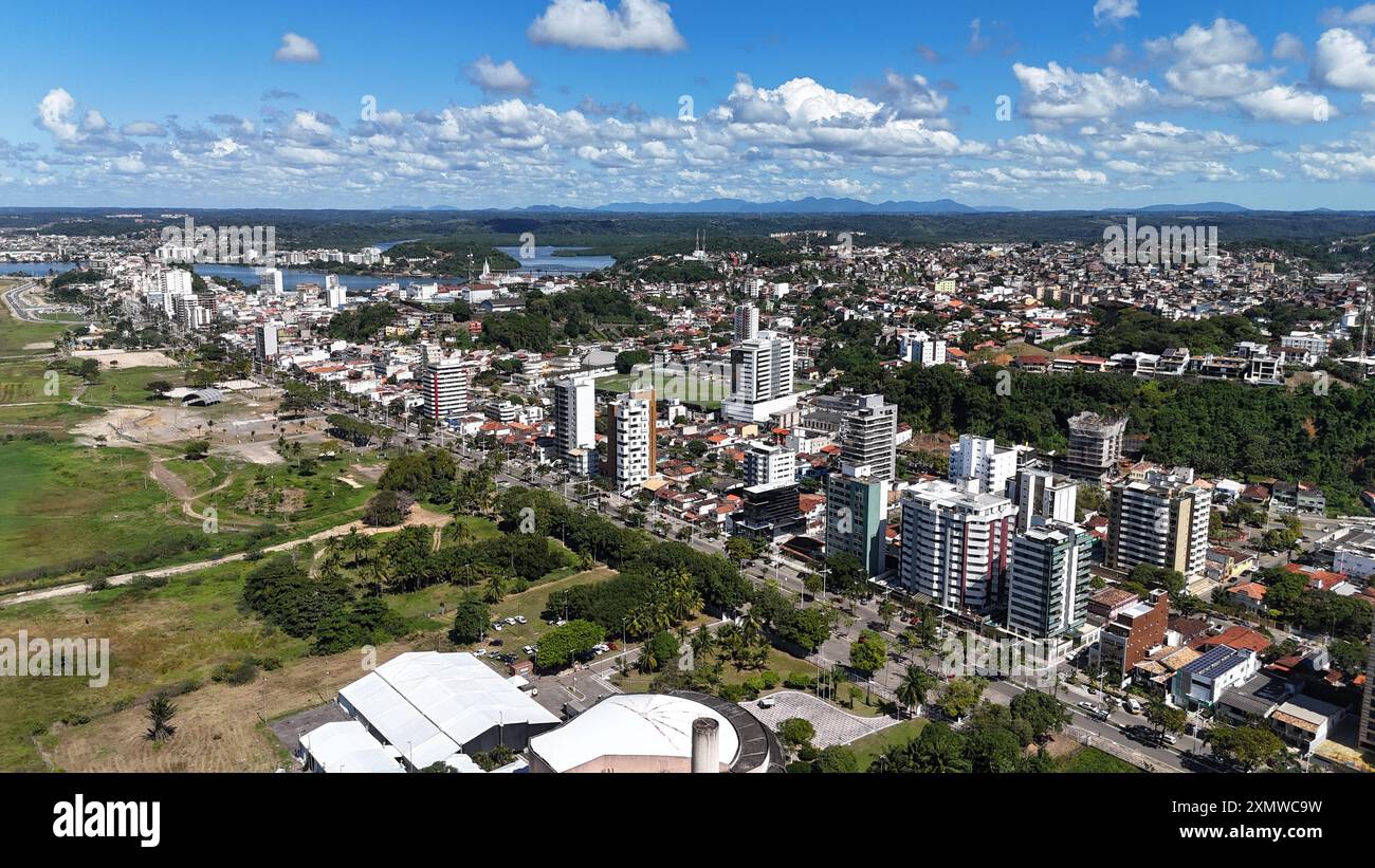 ilheus, bahia, brazil - july 18, 2024: aerial view of the city of ...