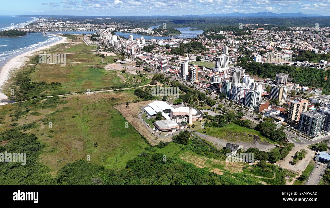 ilheus, bahia, brazil - july 18, 2024: aerial view of the city of ...