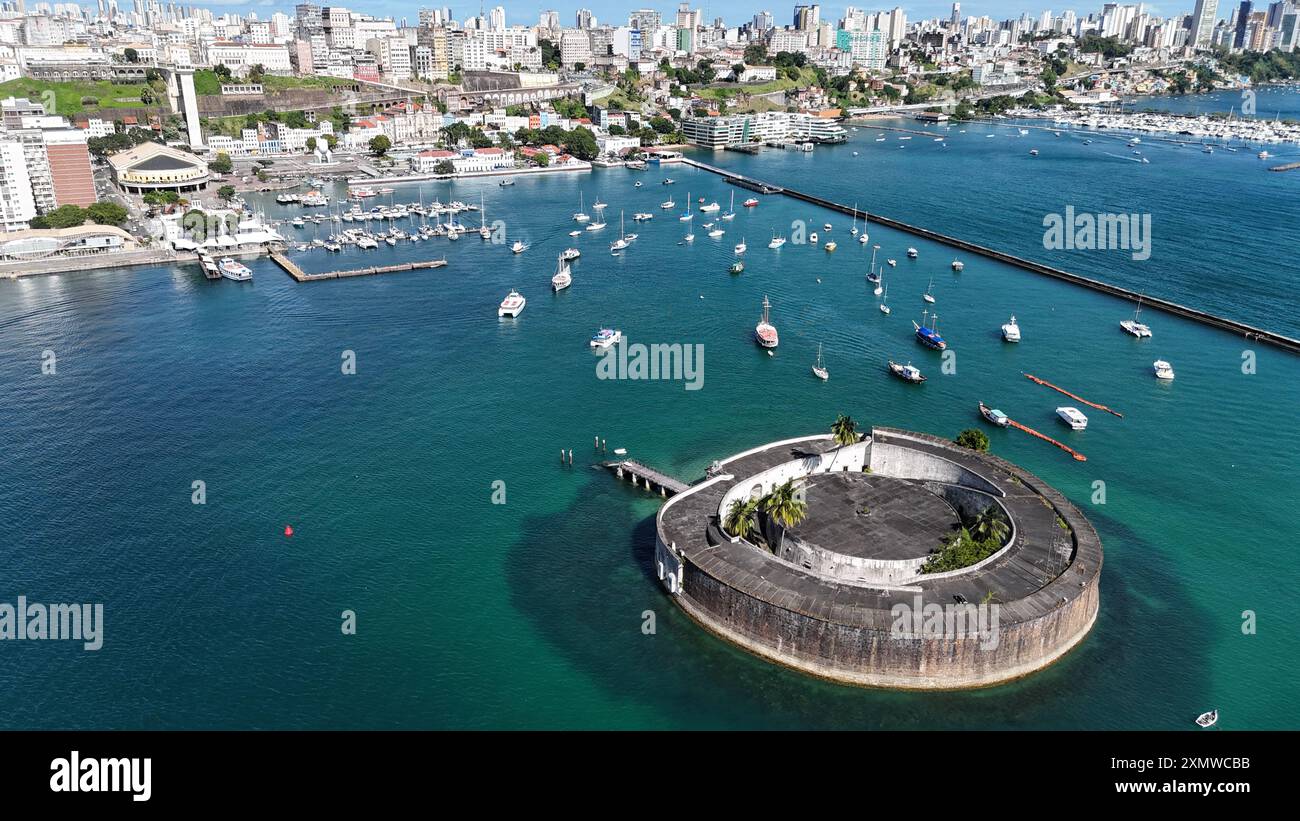 salvador, bahia, brazil - july 20, 2024: aerial view of the Sao Marcelo ...