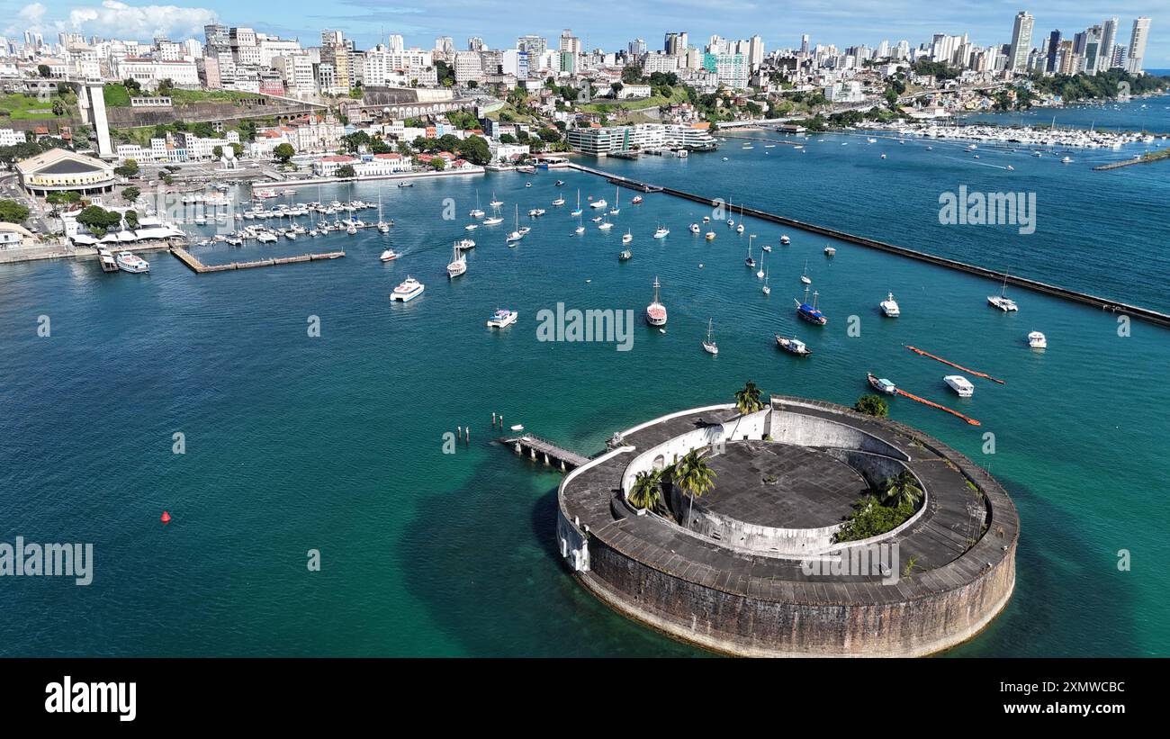 salvador, bahia, brazil - july 20, 2024: aerial view of the Sao Marcelo ...