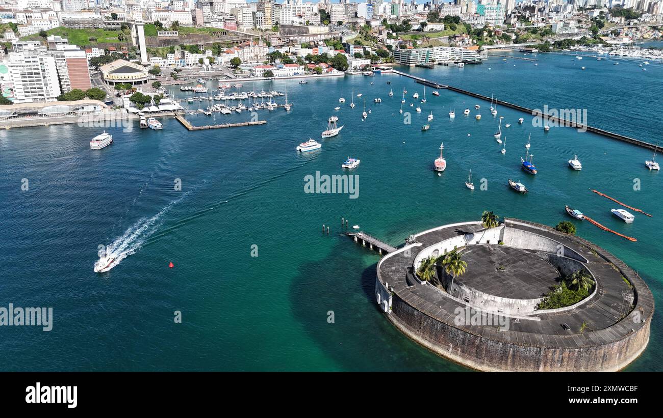 salvador, bahia, brazil - july 20, 2024: aerial view of the Sao Marcelo ...