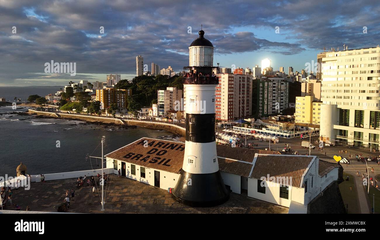 salvador, bahia, brazil - july 20, 2024: aerial view of the fort of ...
