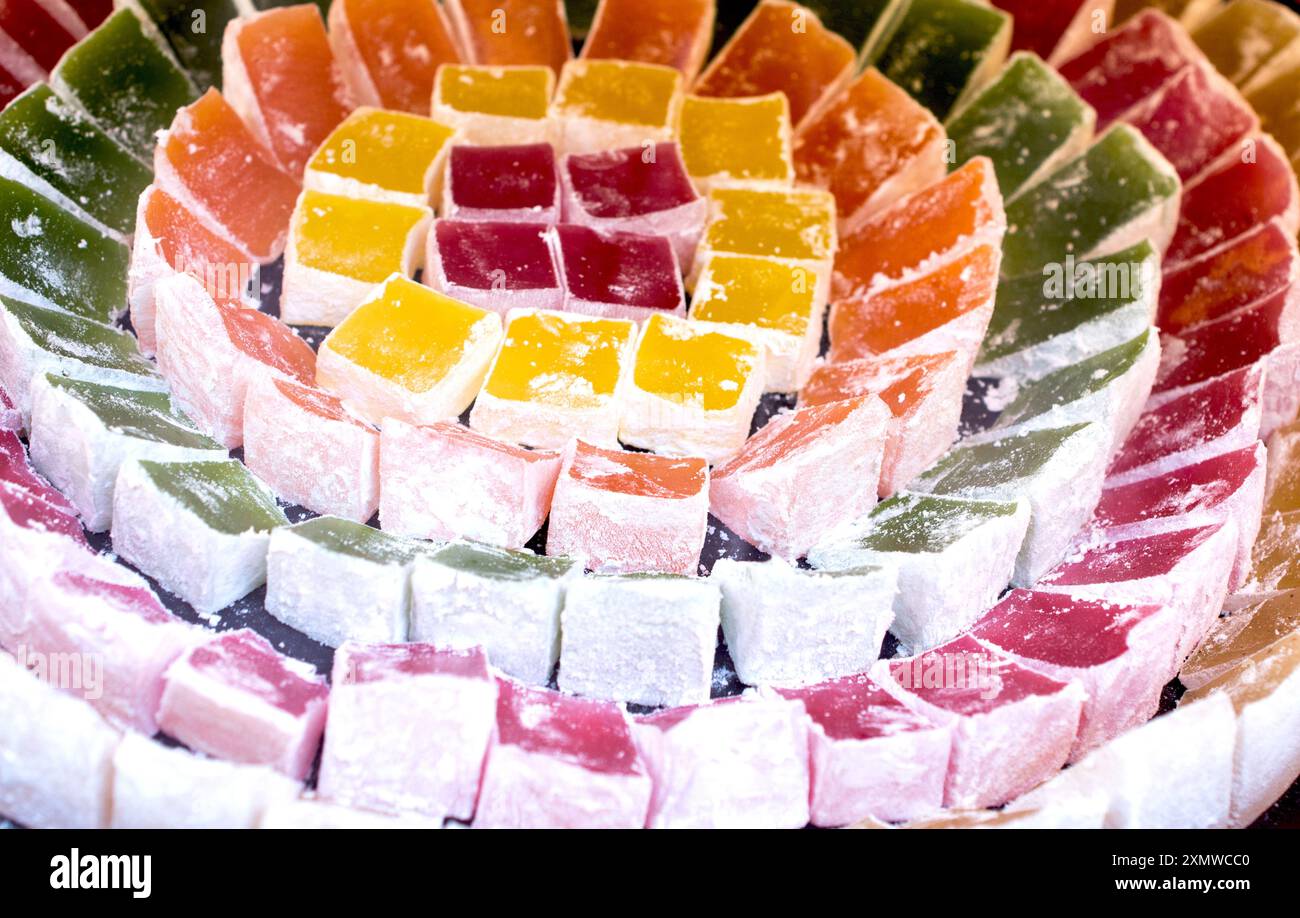 Load of traditional turkish delight lokum candy Stock Photo - Alamy