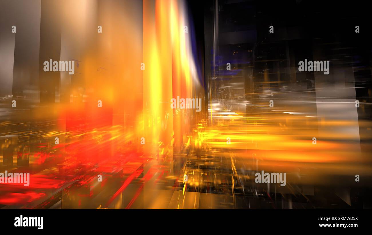 Colorful lights burst and blend into abstract patterns, creating a ...