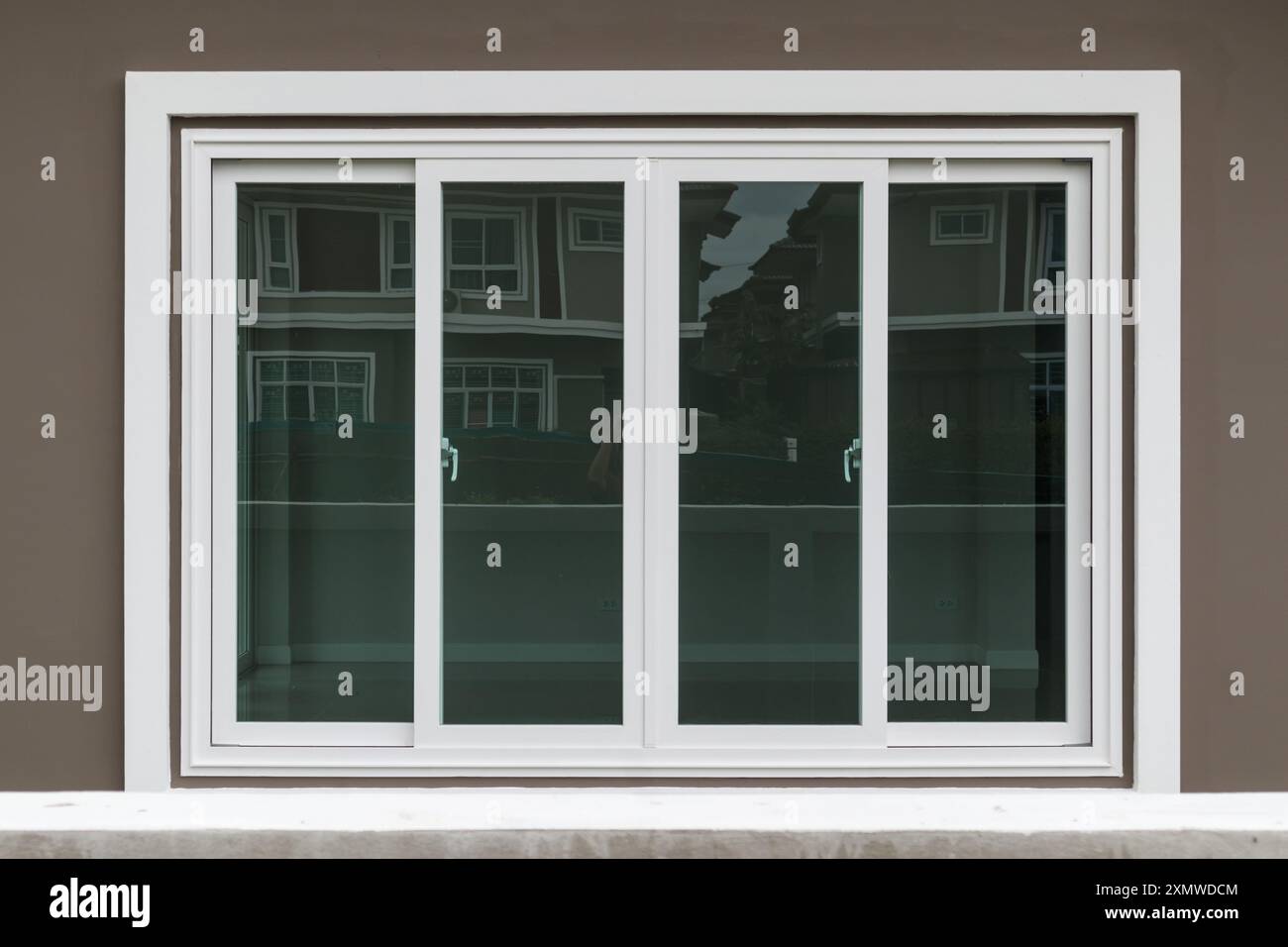 Modern window frame outside the house Stock Photo - Alamy