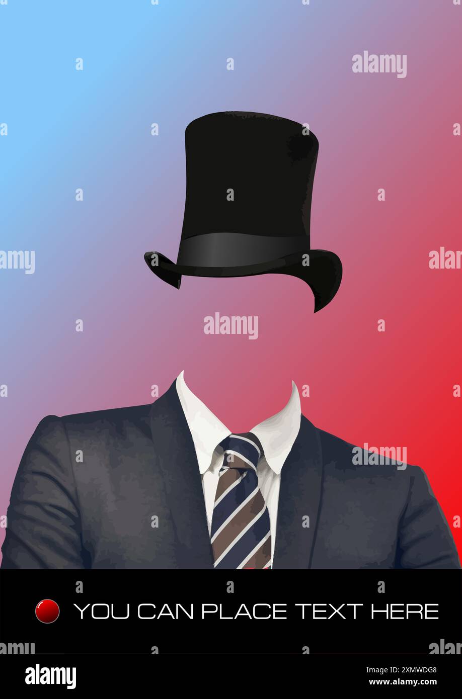 Abstract handsome man without face. Vector 3d illustration Stock Vector ...