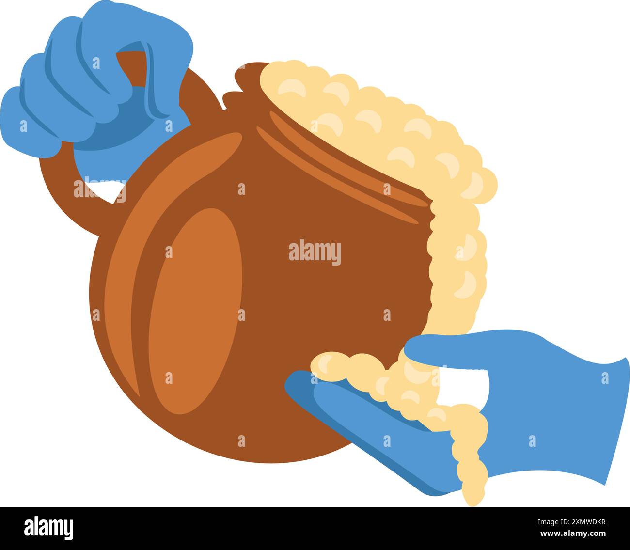 clay pot with curd for janmashtami Stock Vector Image & Art - Alamy