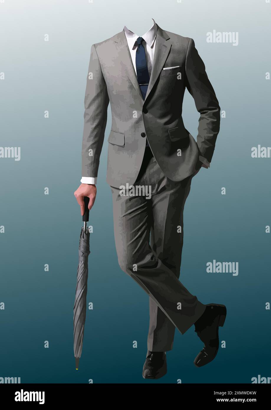 Abstract handsome man without face. Vector 3d illustration Stock Vector ...