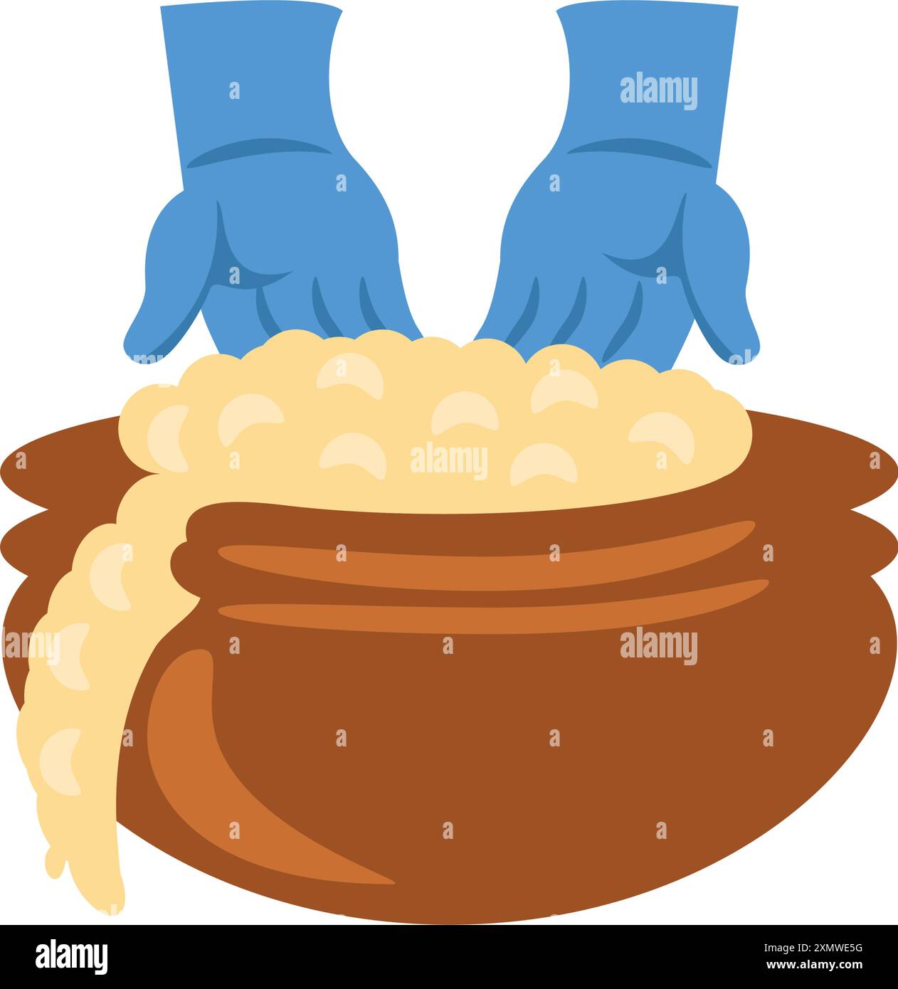 lord krishna hands with makhan cream Stock Vector Image & Art - Alamy