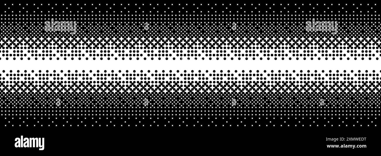Fading bitmap gradient texture. Black and white dither pattern ...