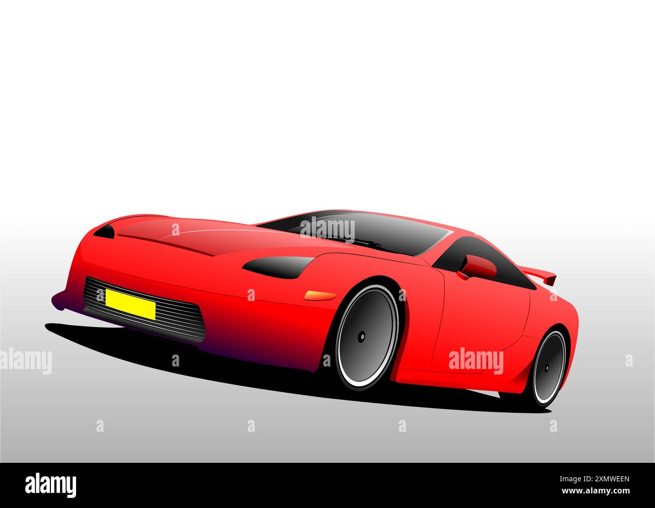 Red car coupe. Vector 3d illustration Stock Vector Image & Art - Alamy
