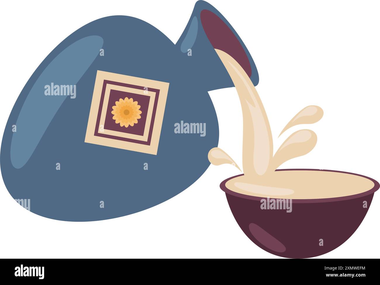 Milk pouring from jug Stock Vector Images - Alamy