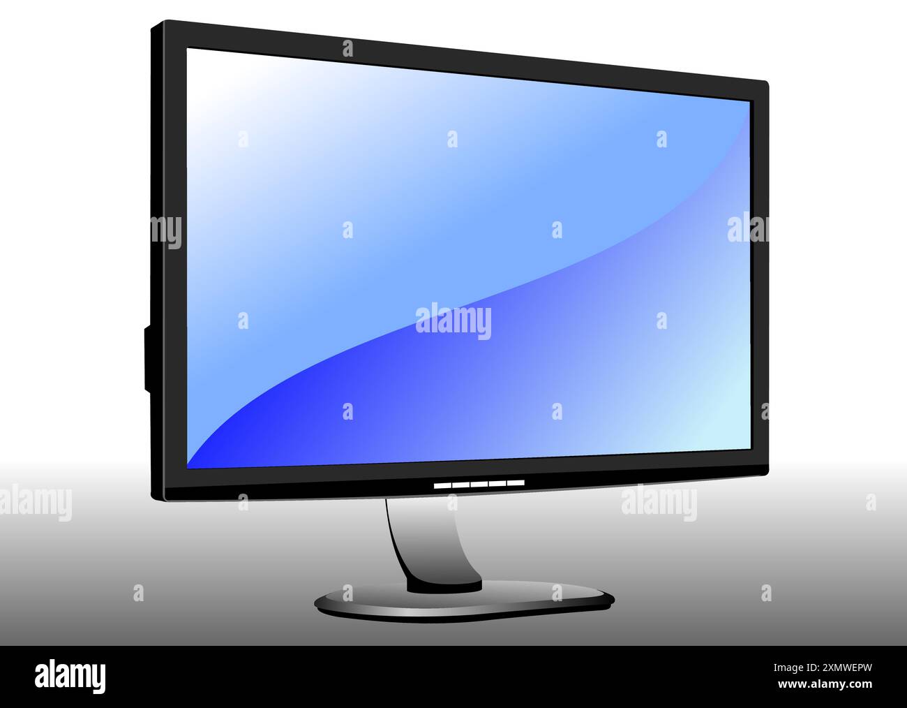 Flat computer monitor. Display. Vector 3d illustration Stock Vector ...