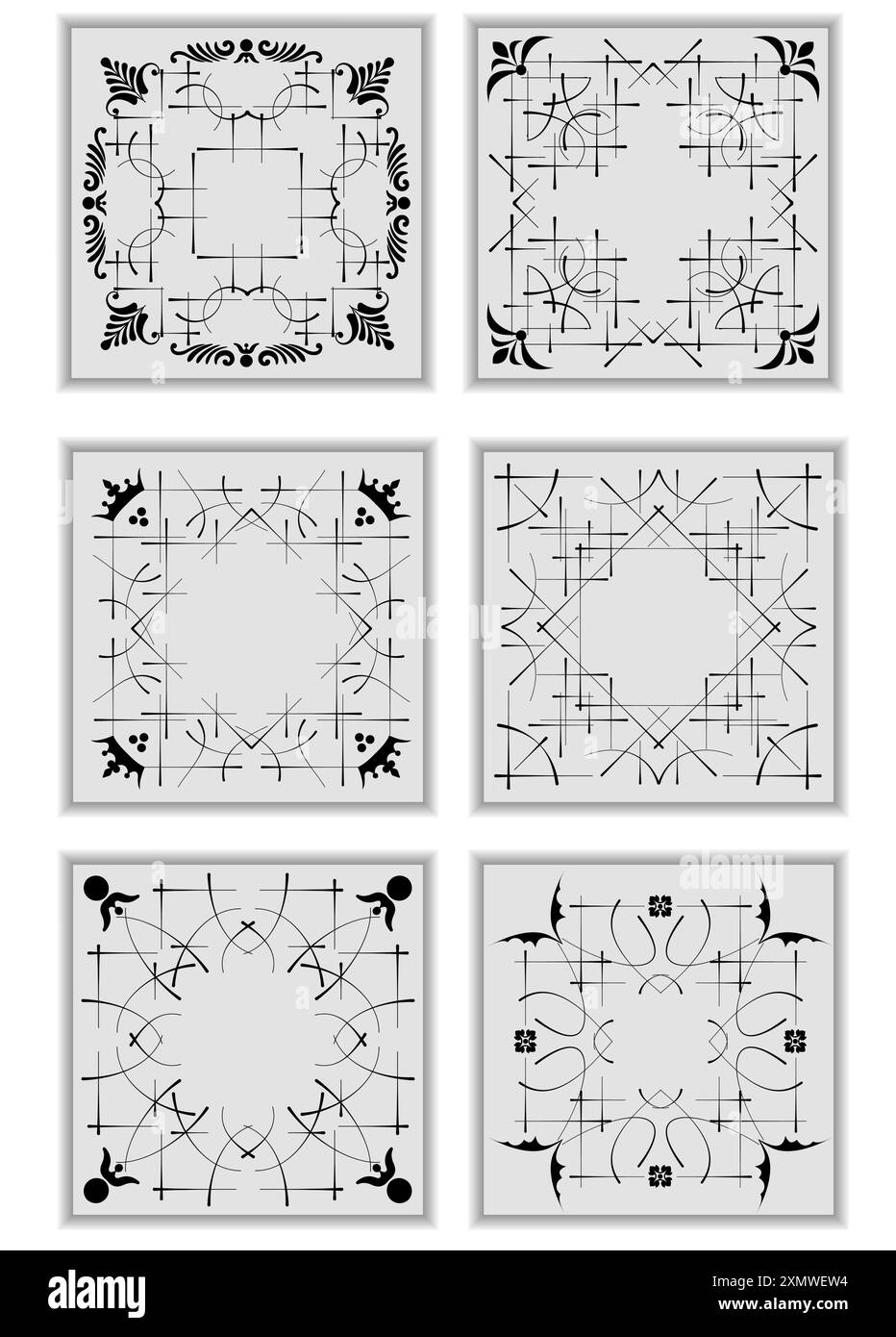 Decorative finishing ceramic tiles. Vector illustration Stock Vector ...