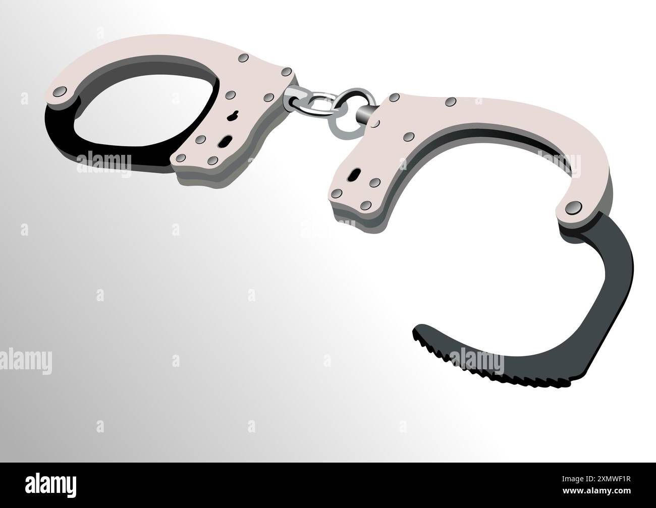 Color illustration of handcuffs. 3d color vector illustration Stock ...