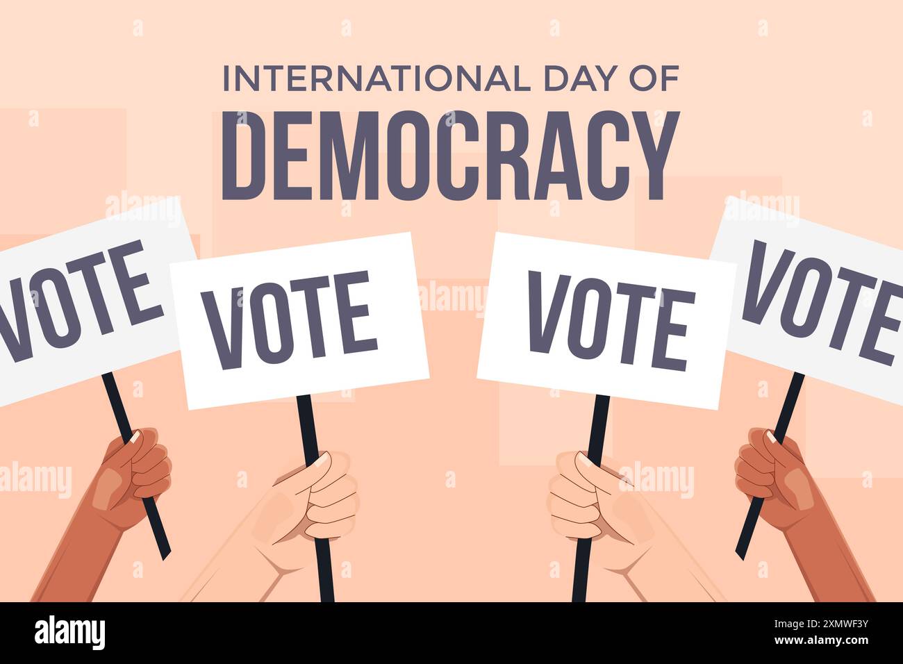 international day of democracy background illustration Stock Vector ...