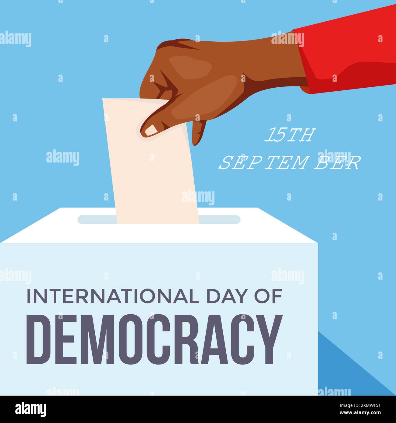 international day of democracy illustration in flat design Stock Vector ...