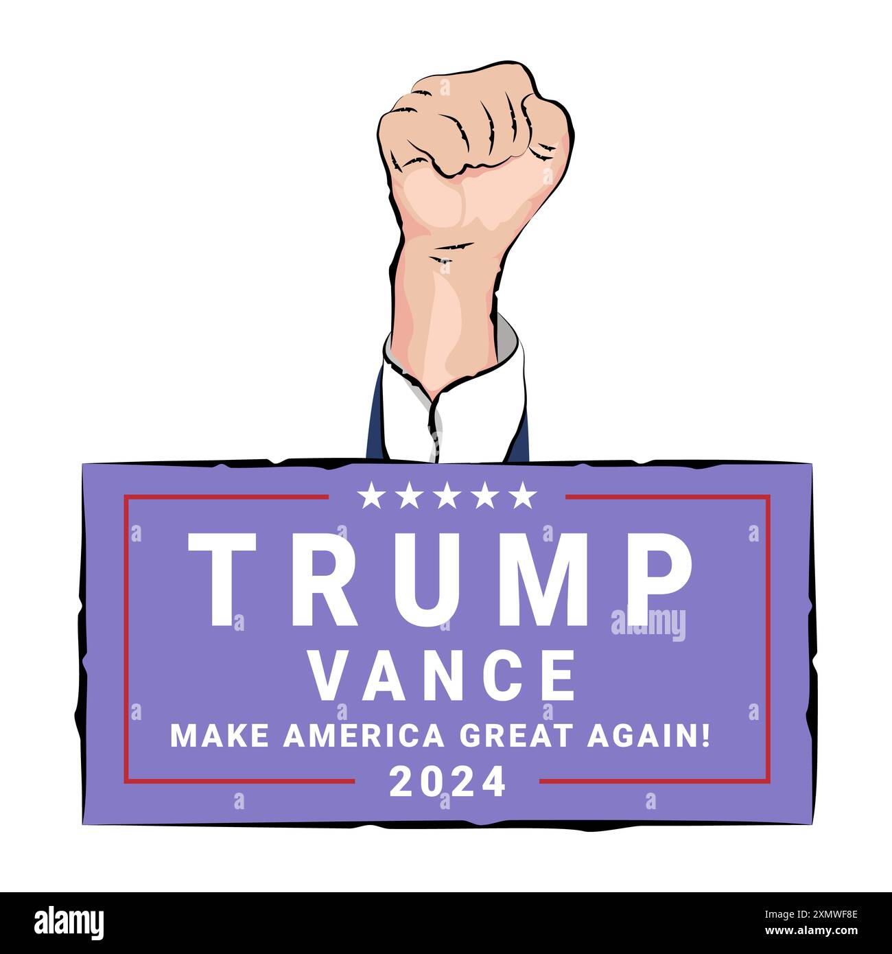 Donald trump raised fist Cut Out Stock Images & Pictures - Alamy