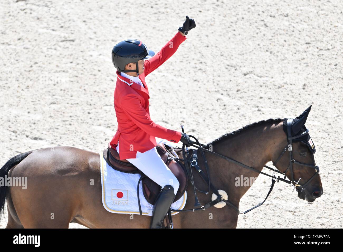 TOMOKO Kazuma (JPN), Equestrian Jumping Team at Chateau de Versaille ...