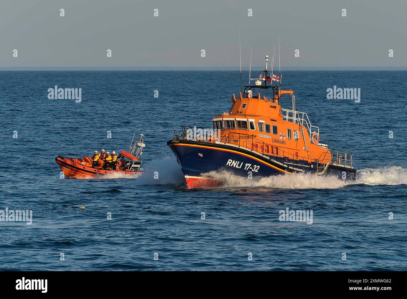 Weymouth, Dorset, UK. 29th July 2024. The Severn Class RNLI Lifeboat ...