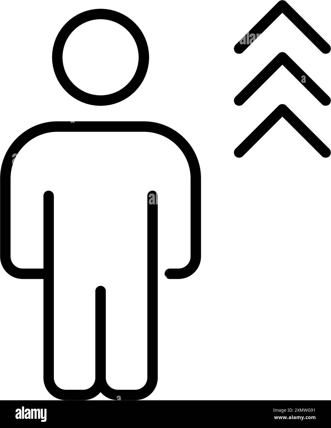 Standing person with arrows pointing up. Motivation and inspiration for ...