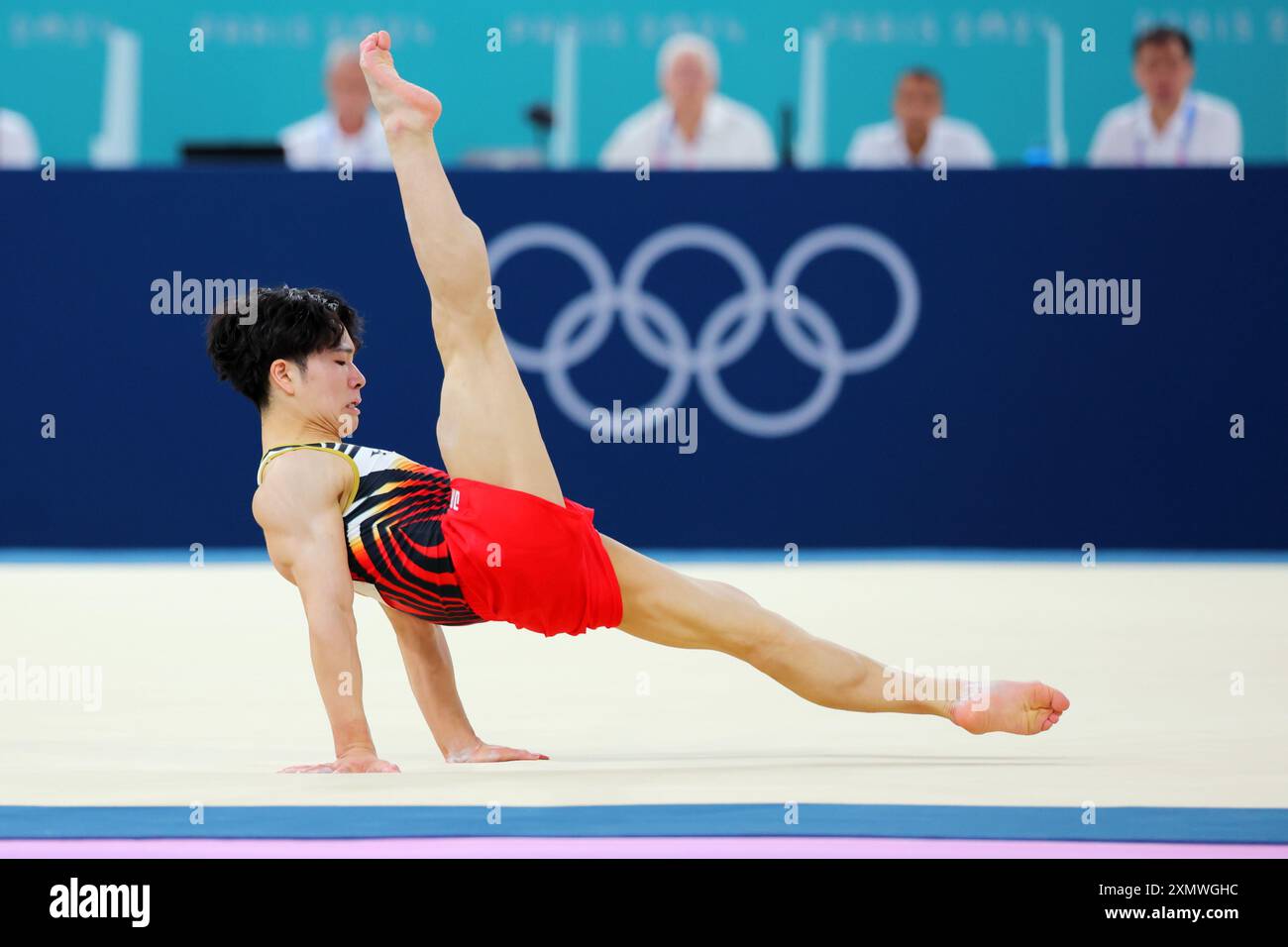 Shinnosuke Oka (JPN), JULY 29, 2024 - Gymnastics - Artistic : Men's Team Final Floor Exercise ...