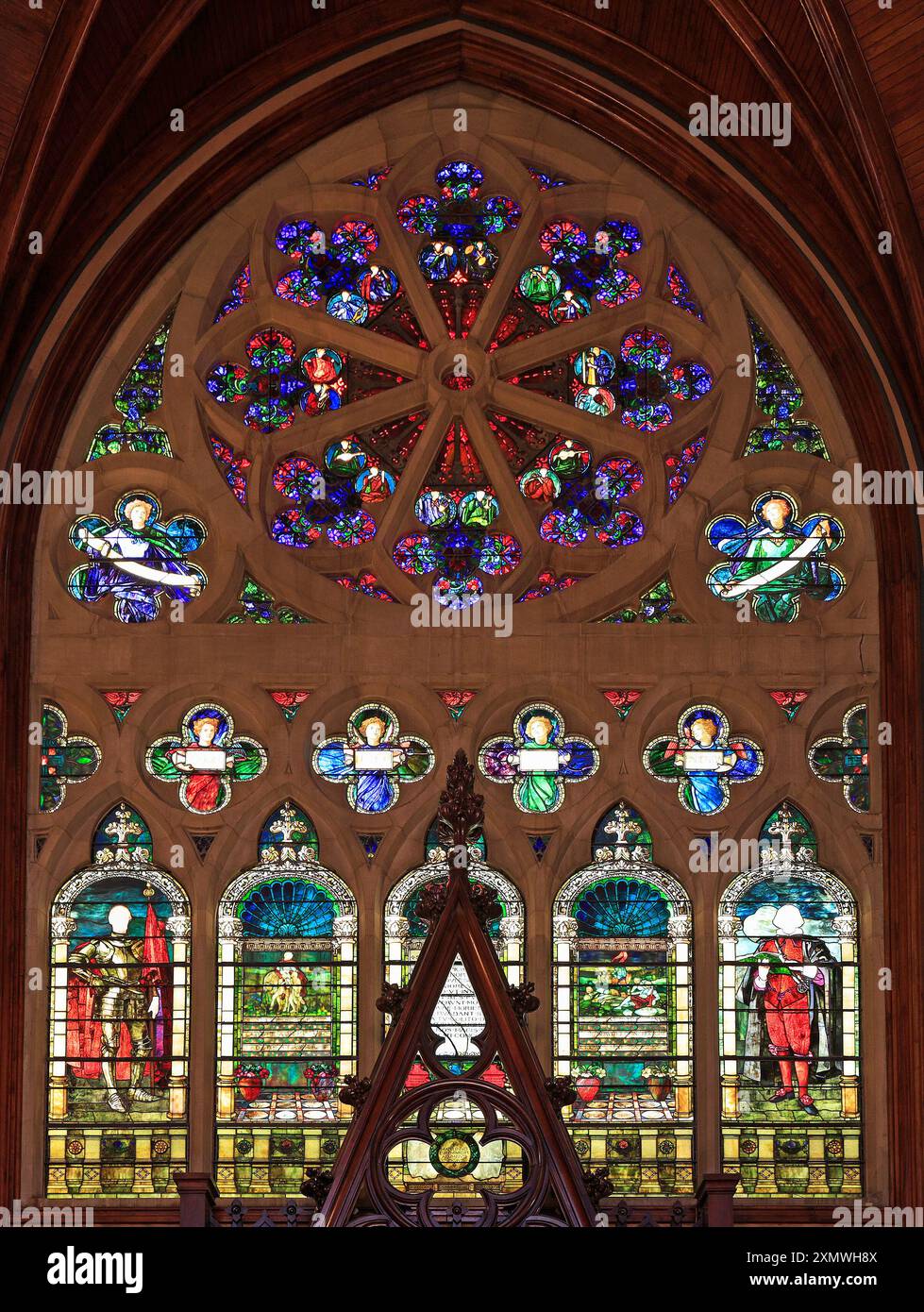 Memorial Hall stained glass. The hall was conceived as a memorial to ...