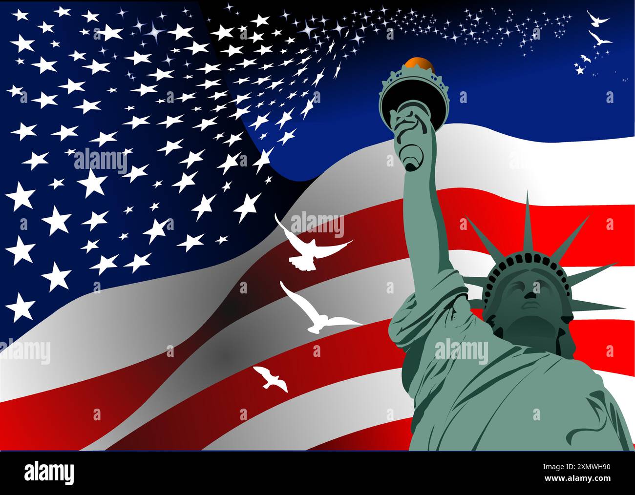 4th July – Independence day of United States of America. Poster for ...