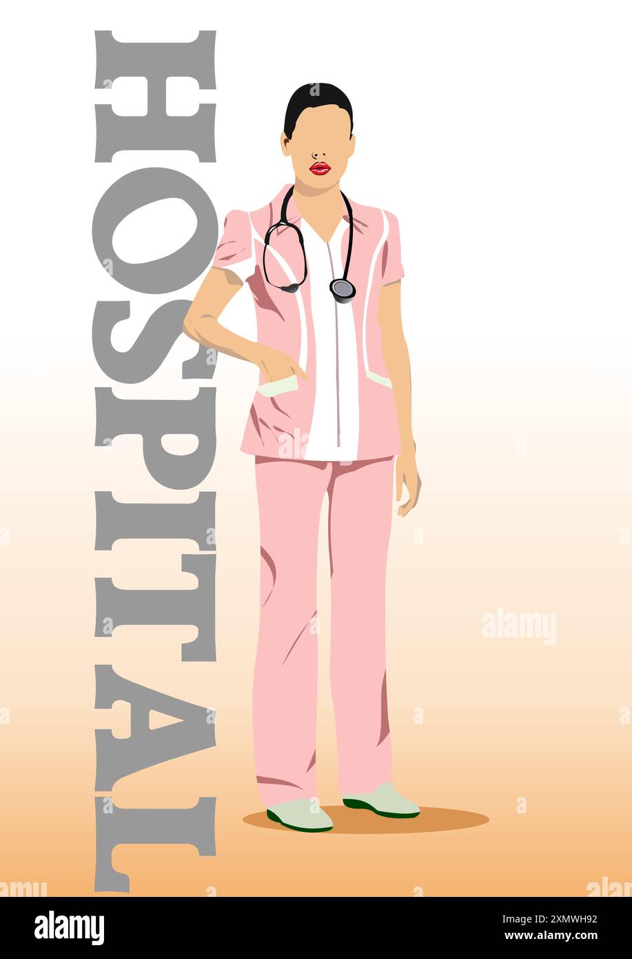 Medical doctor image and ER. Vector 3d illustration Stock Vector Image ...