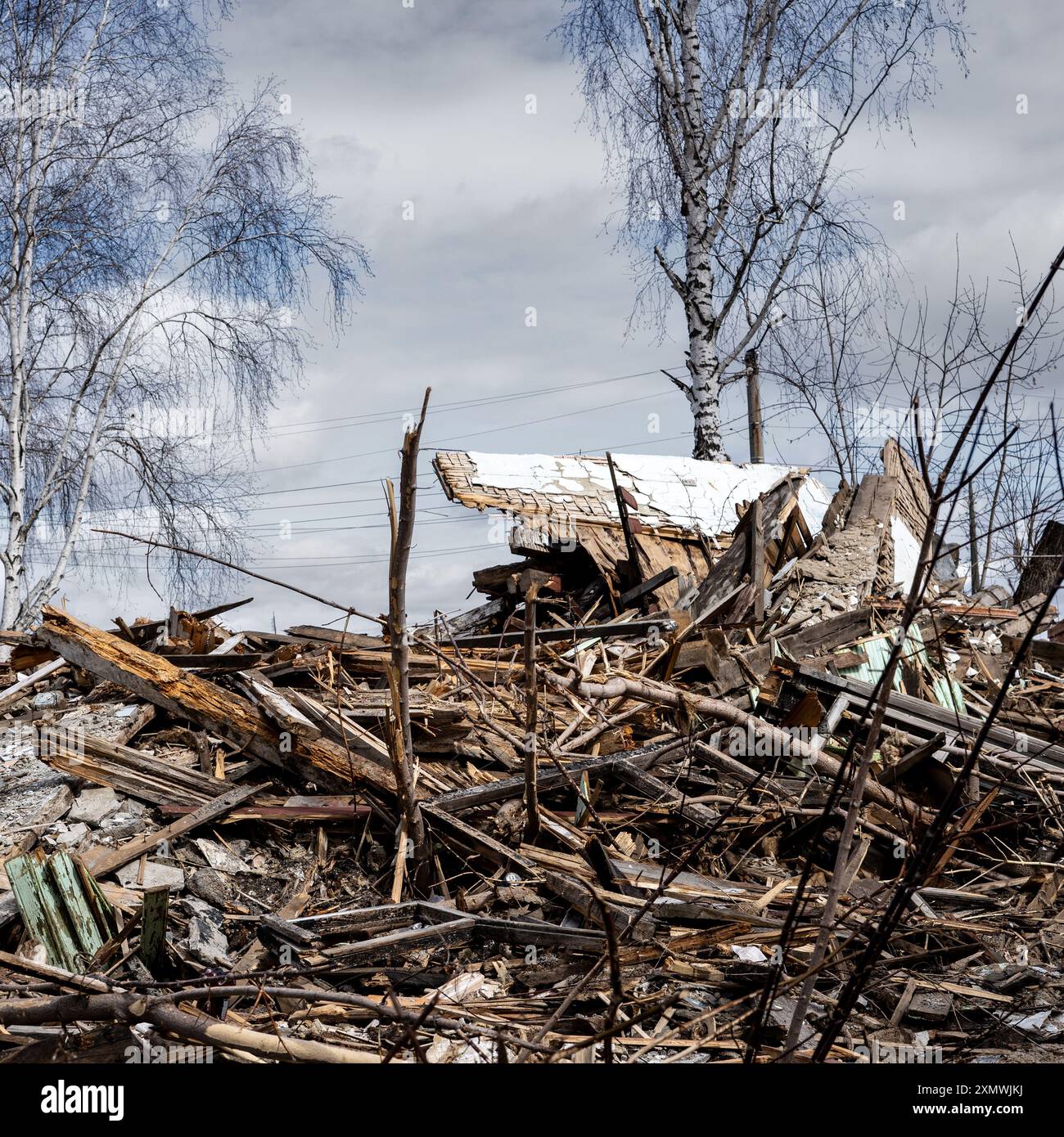 Demolition tornado storm damaged house hi-res stock photography and ...