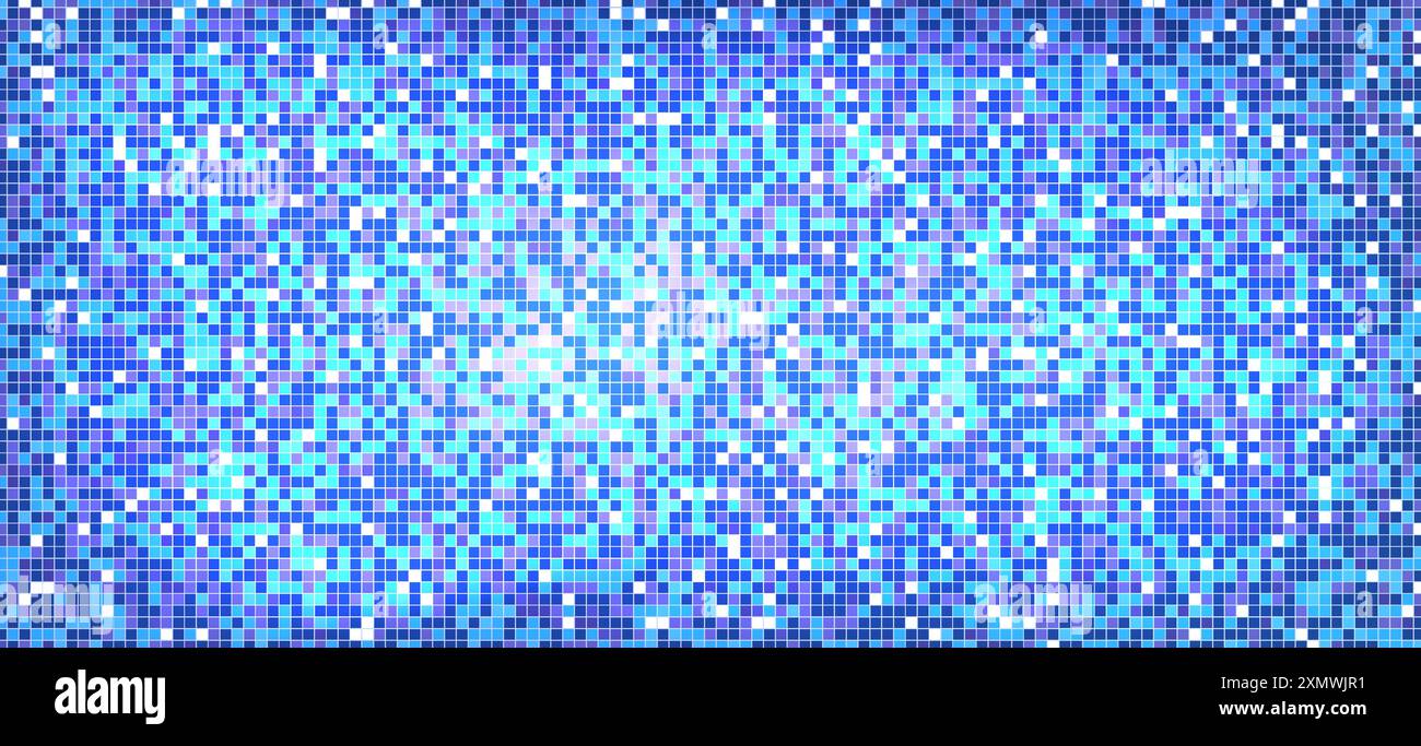 Disco ball pattern. Blue square mosaic backdrop. Night club background ...