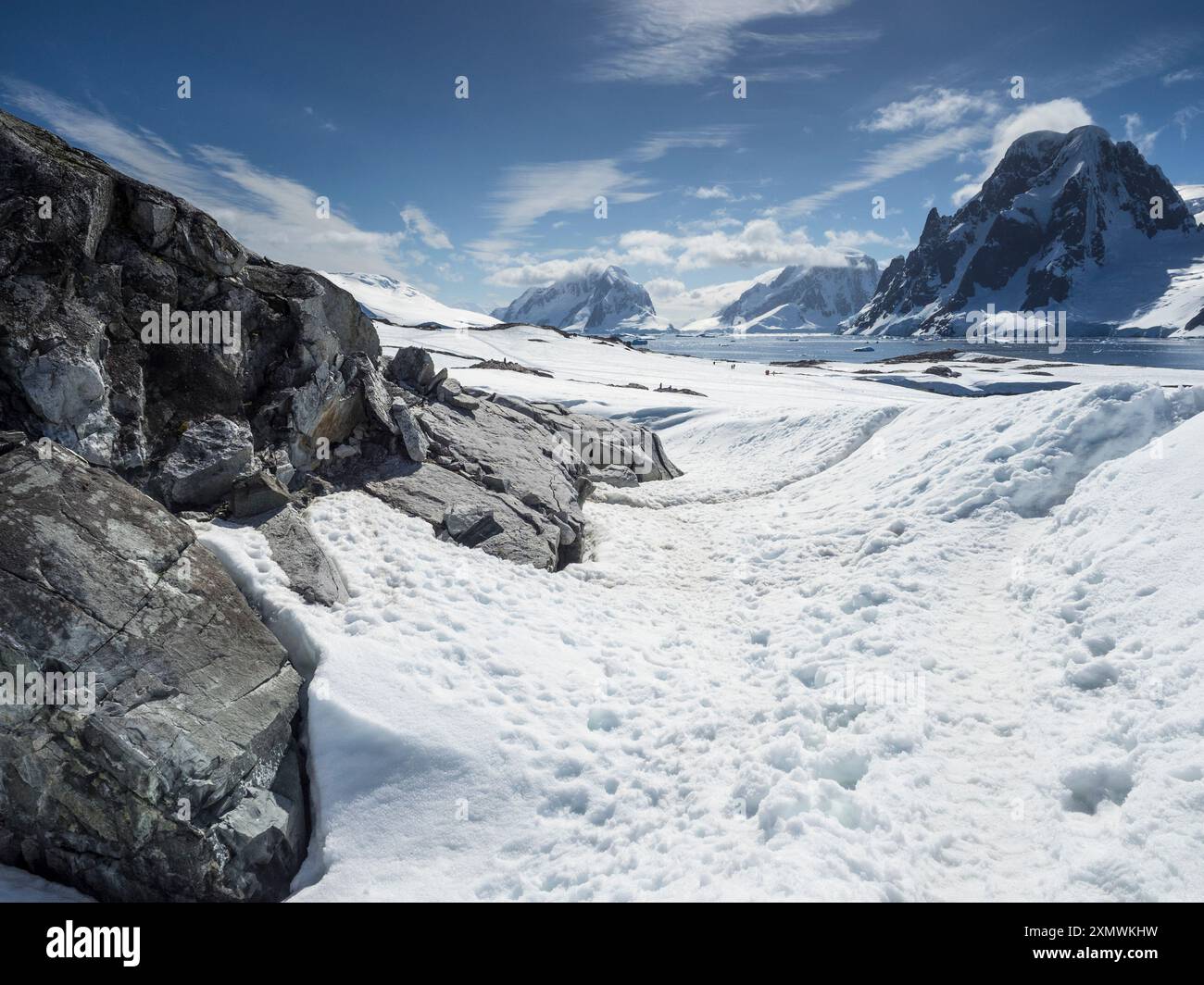 Mt Scott, Graham Land, across the Penola Strait from Petermann Island ...