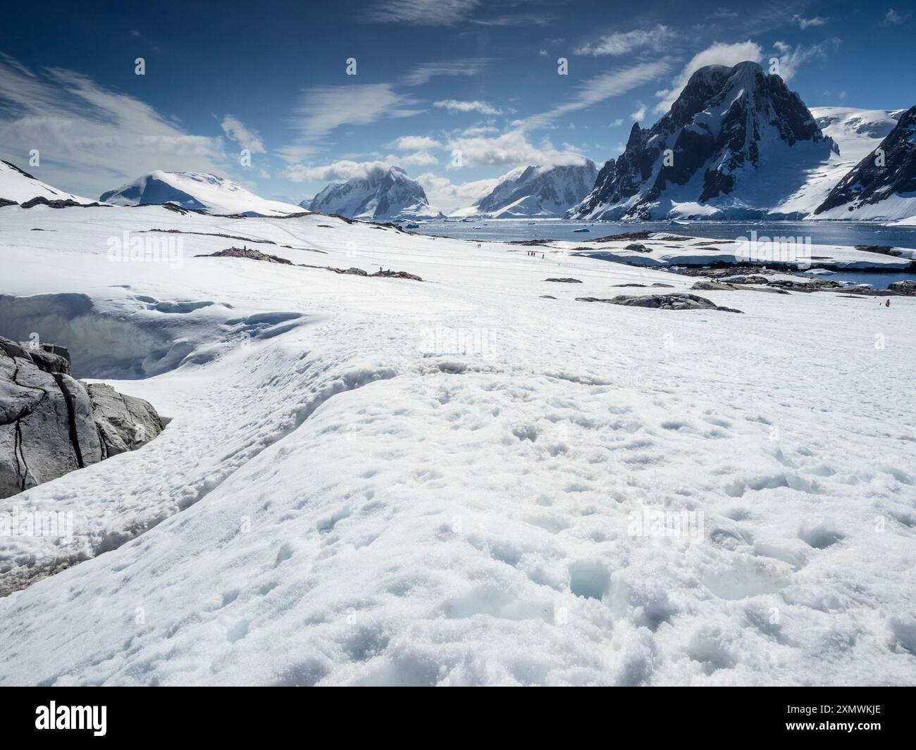 Mt Scott, Graham Land, across the Penola Strait from Petermann Island ...