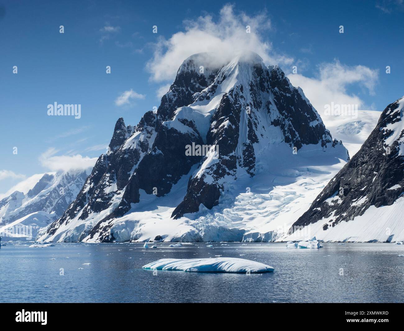 Mt Scott (880m), Graham Land, across the Penola Strait from Petermann ...