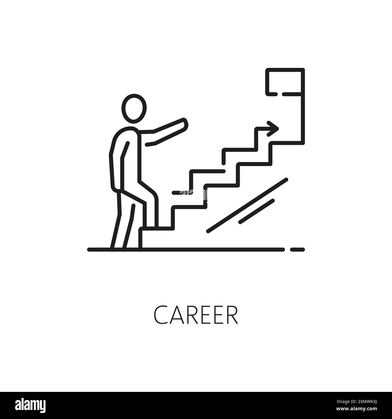 Career ladder line icon for job search, recruitment and head hunting ... Career ladder line icon for job search, recruitment and head hunting ...