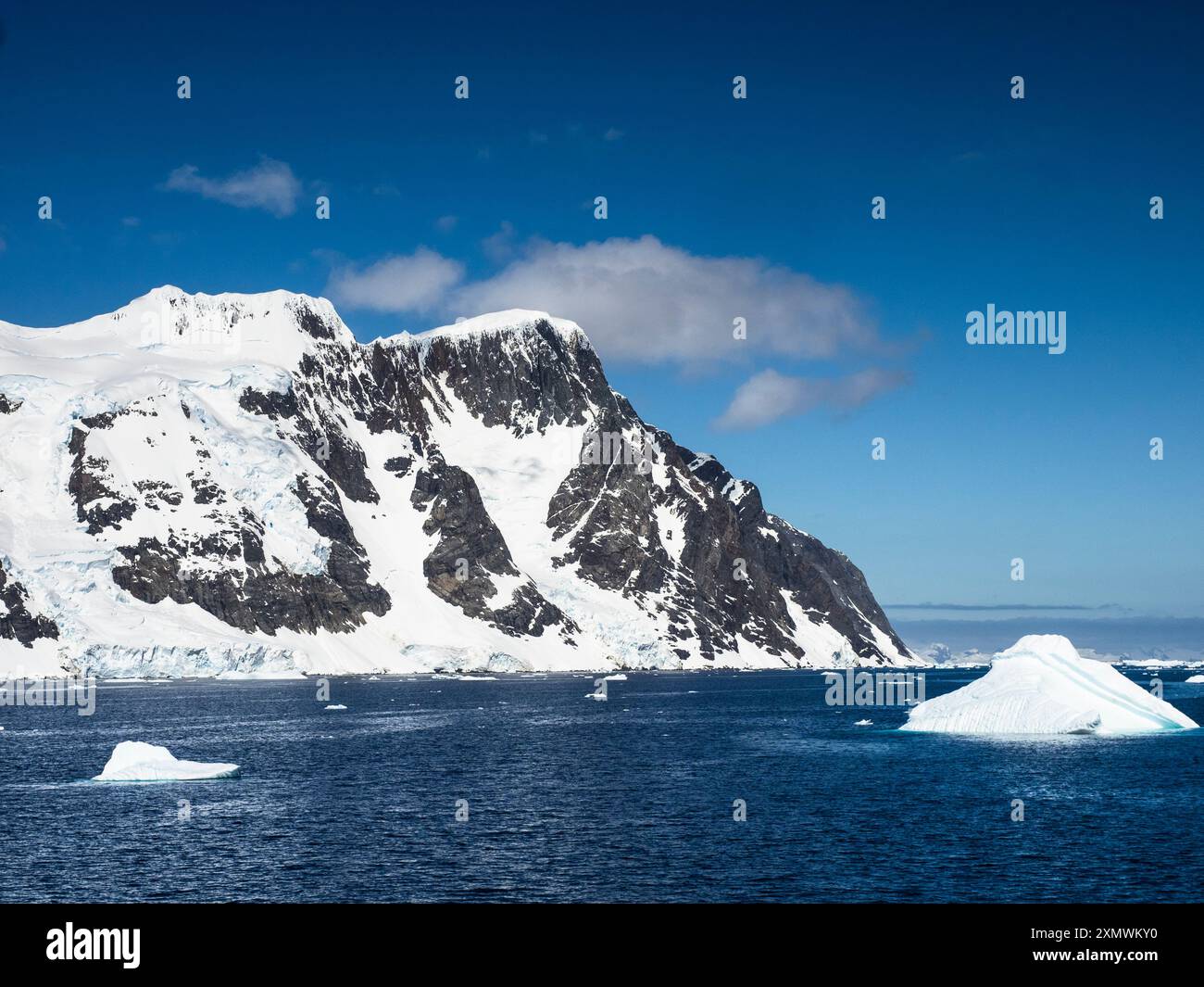 Mountainous Booth Island from Pleneau Bay, Wilhelm Archipelago ...