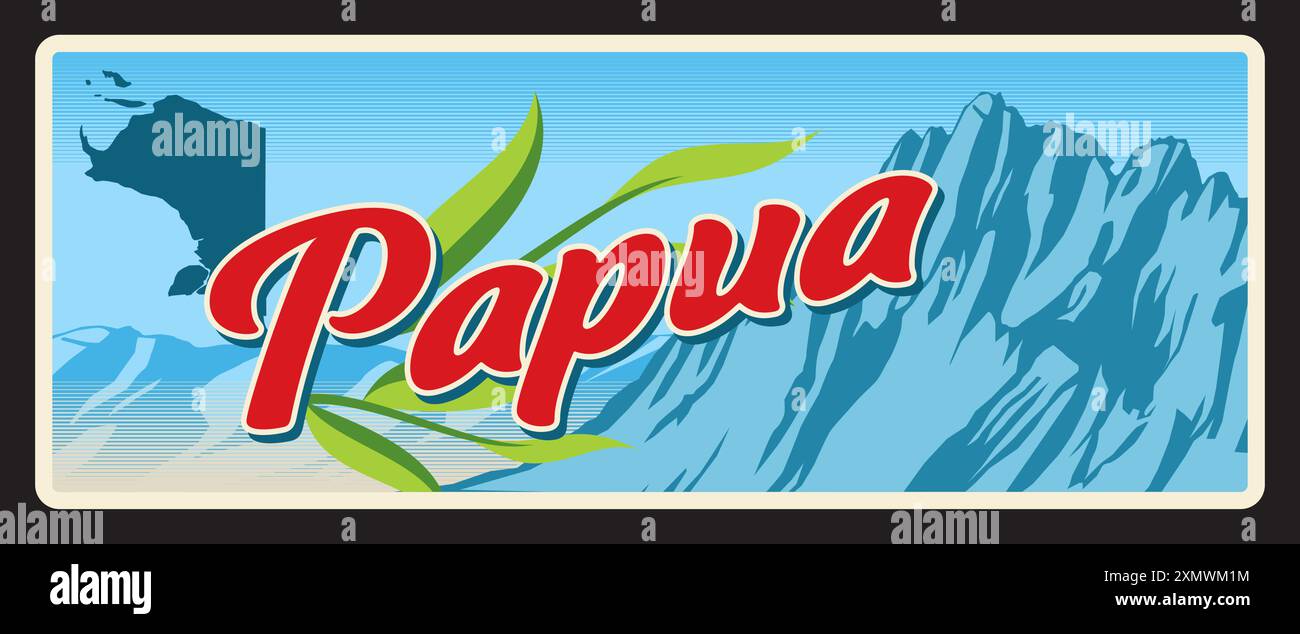 Papua province of Indonesia, Indonesian territory or region. Vector ...