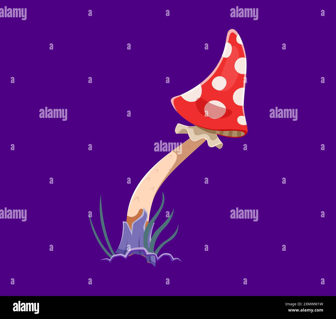 Halloween font, amanita mushroom slash punctuation mark for horror ...