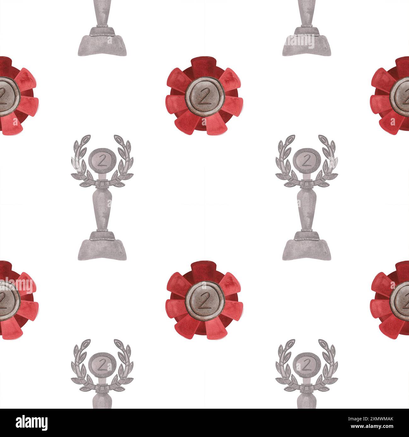 Competition winner prize: seamless pattern with sparkling cups and ...