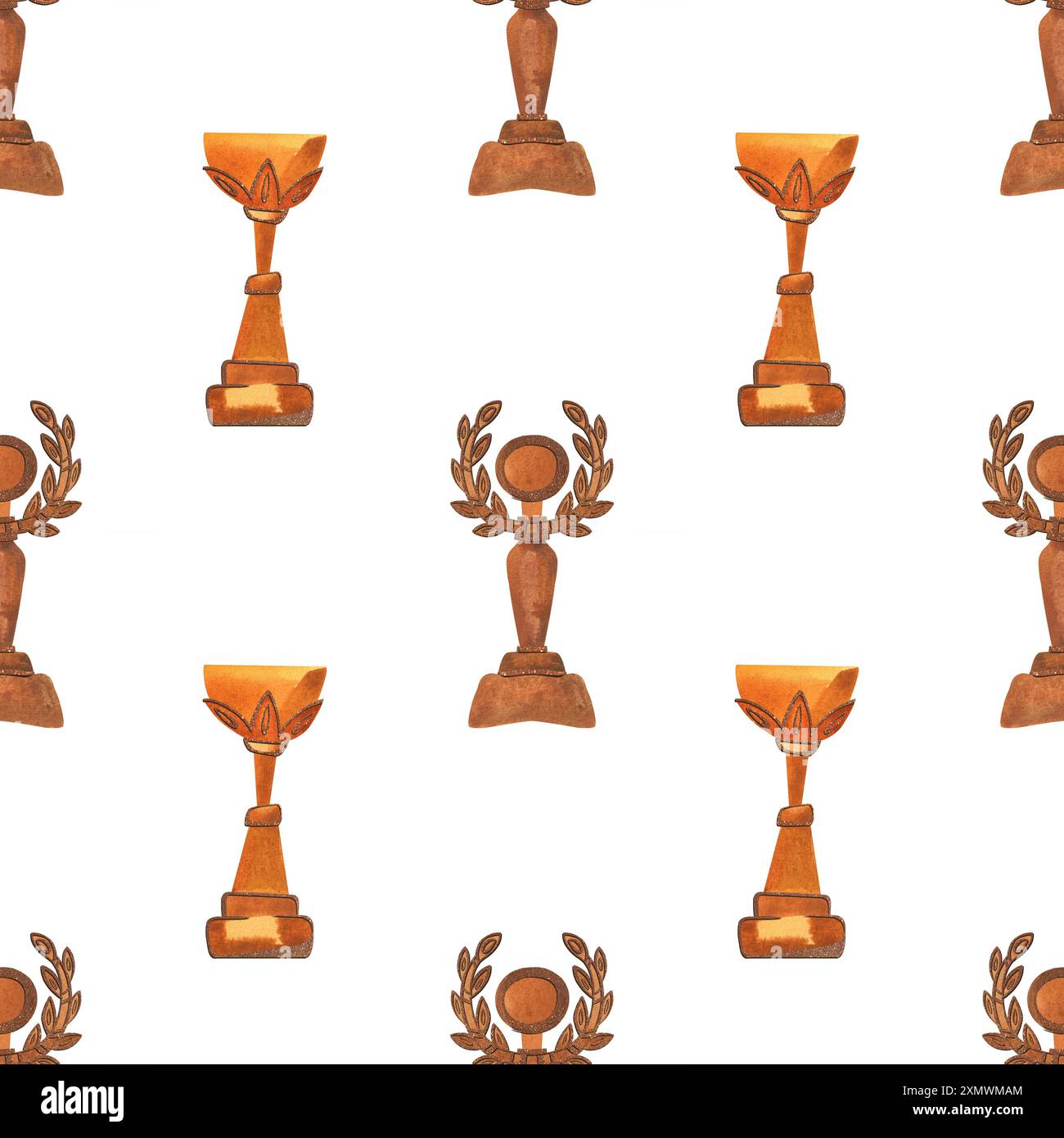 Competition winner prize: seamless pattern with sparkling cups and ...