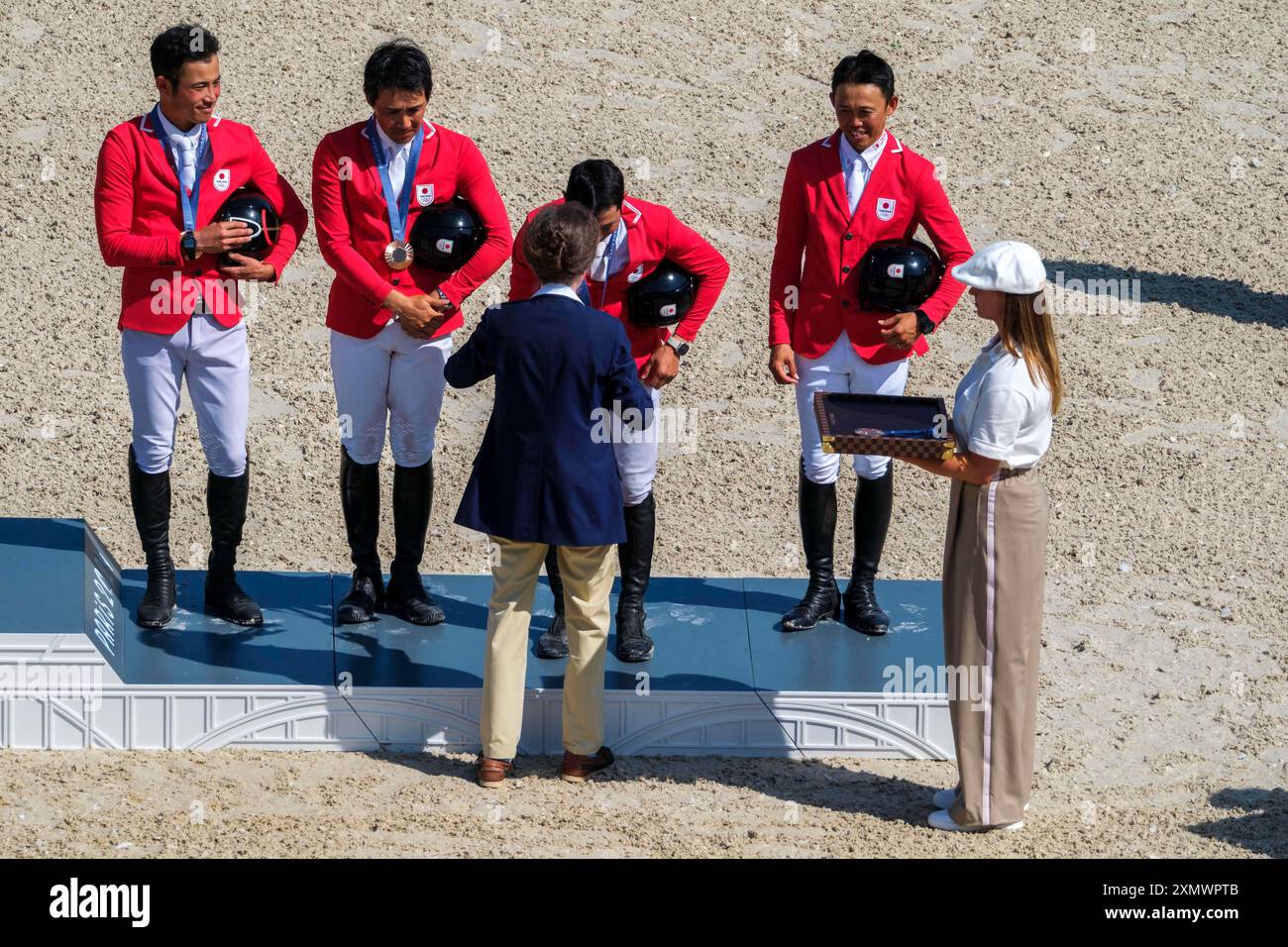 Versailles, France. 29th July, 2024. Equestrian, Japan team, Bronze ...