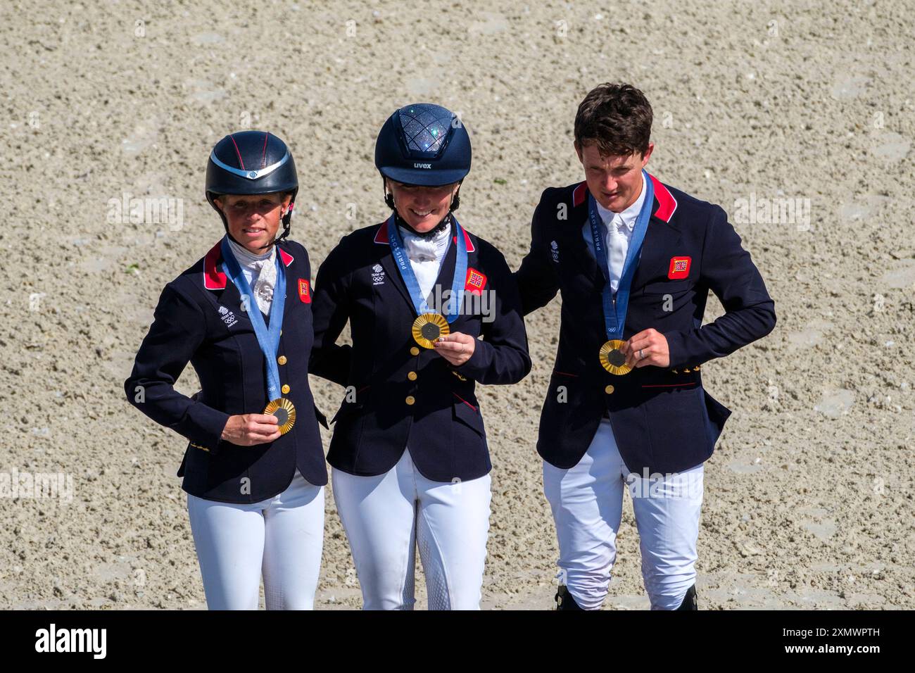 Versailles, France. 29th July, 2024. Equestrian, Great Britain team ...