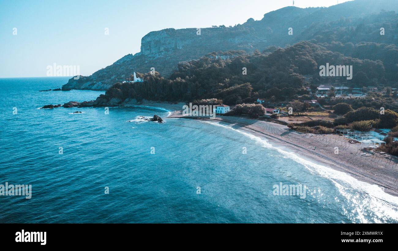 Aerial footage cliffs ocean waves hi-res stock photography and images ...